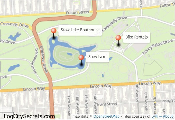 Visit Stow Lake in Golden Gate Park.